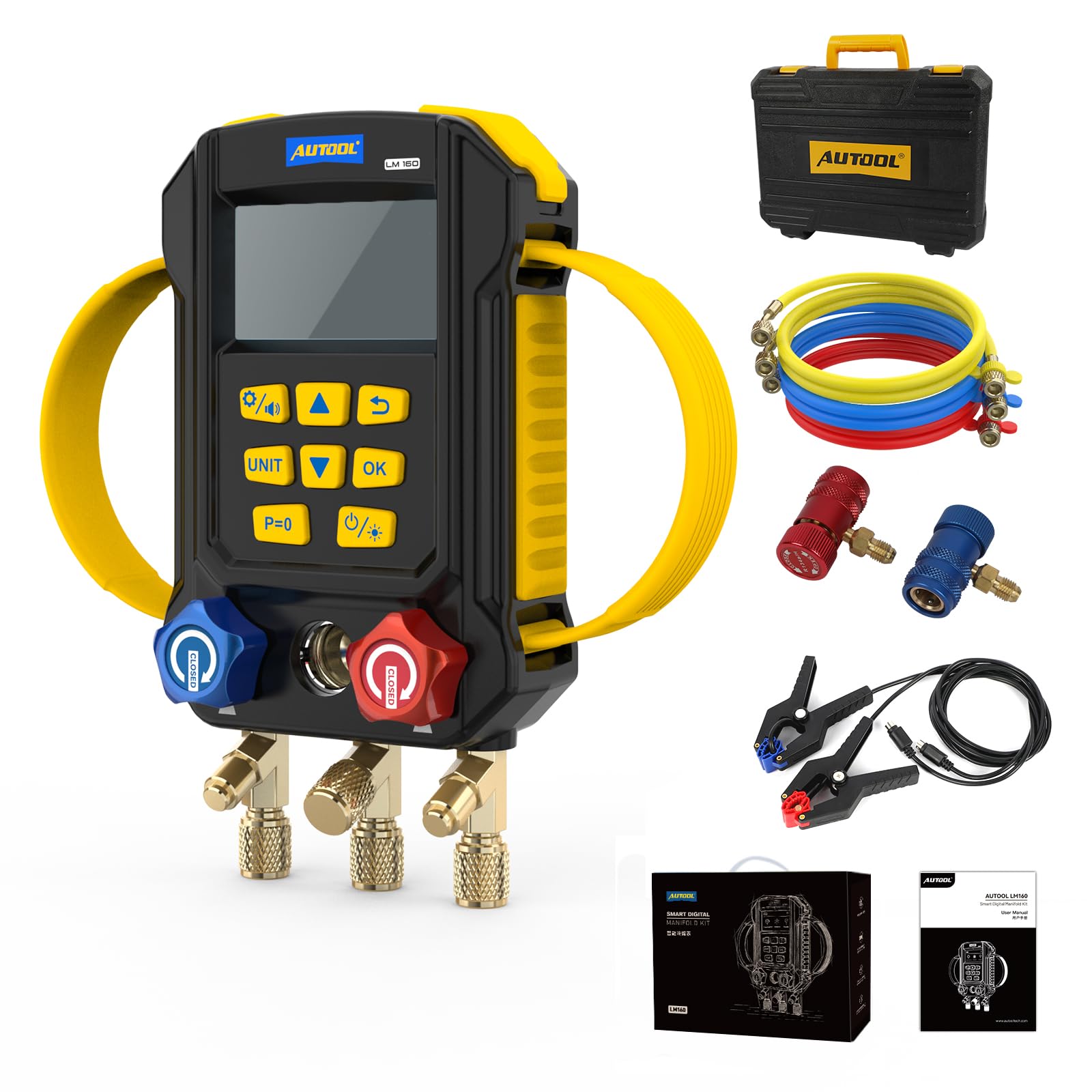 Mua AUTOOL Digital Manifold Gauge,HVAC 95 Refrigerant Recharge Kit ...