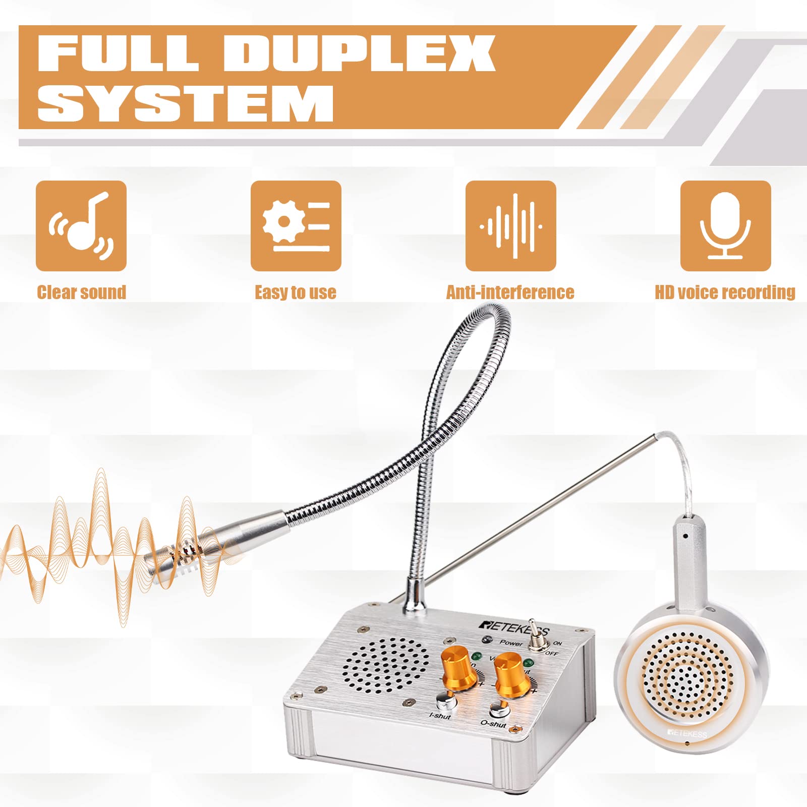 Mua Retekess TW104 Two Way Intercom, Full Duplex Intercom System with ...