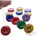Amazon.com: Kicko Metal Smile Face Yo-Yos - Pack of 12 Assorted Colors ...