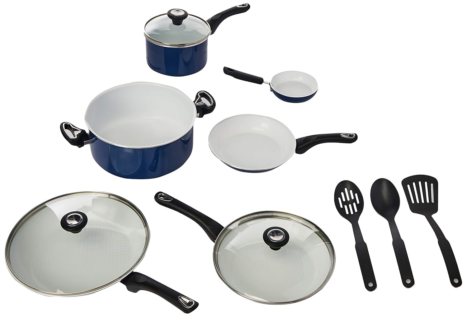 Buy Farberware Purecook Ceramic Nonstick Cookware 12 Piece Cookware Set ...