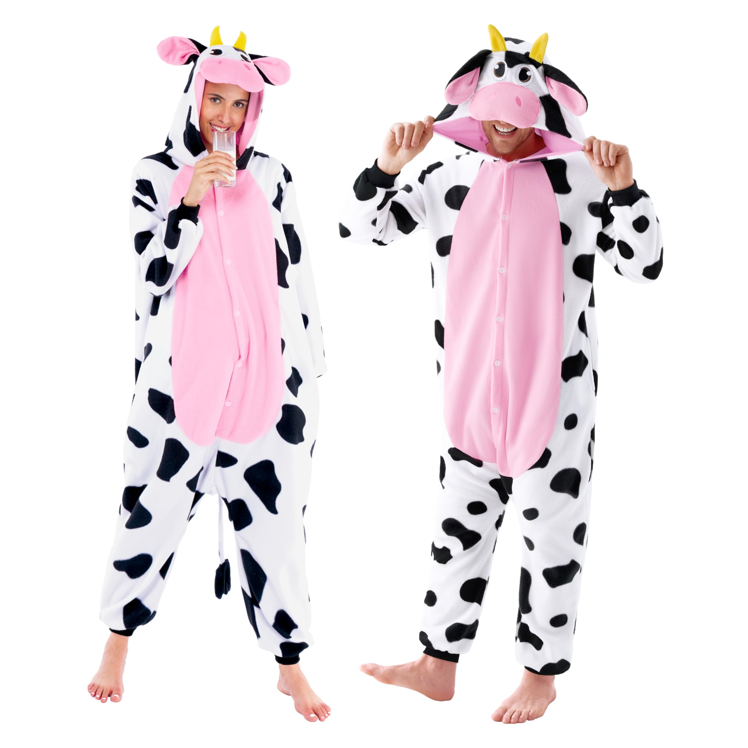 Spooktacular Creations Cow Pajama, Plush Cow Costume One Piece Cow ...