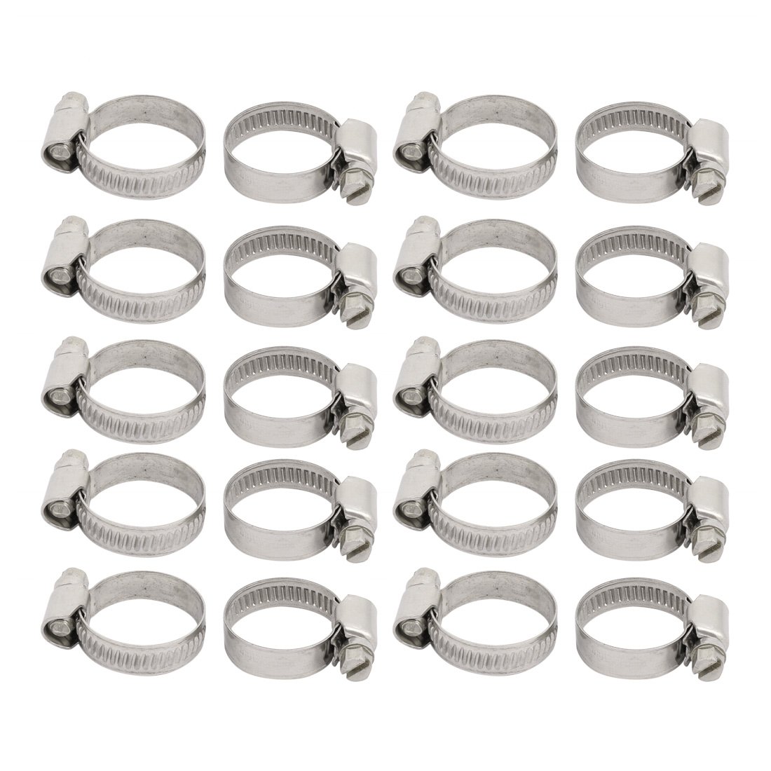 uxcell 20Pcs 16mm to 27mm Dia Range Stainless Steel German Type ...