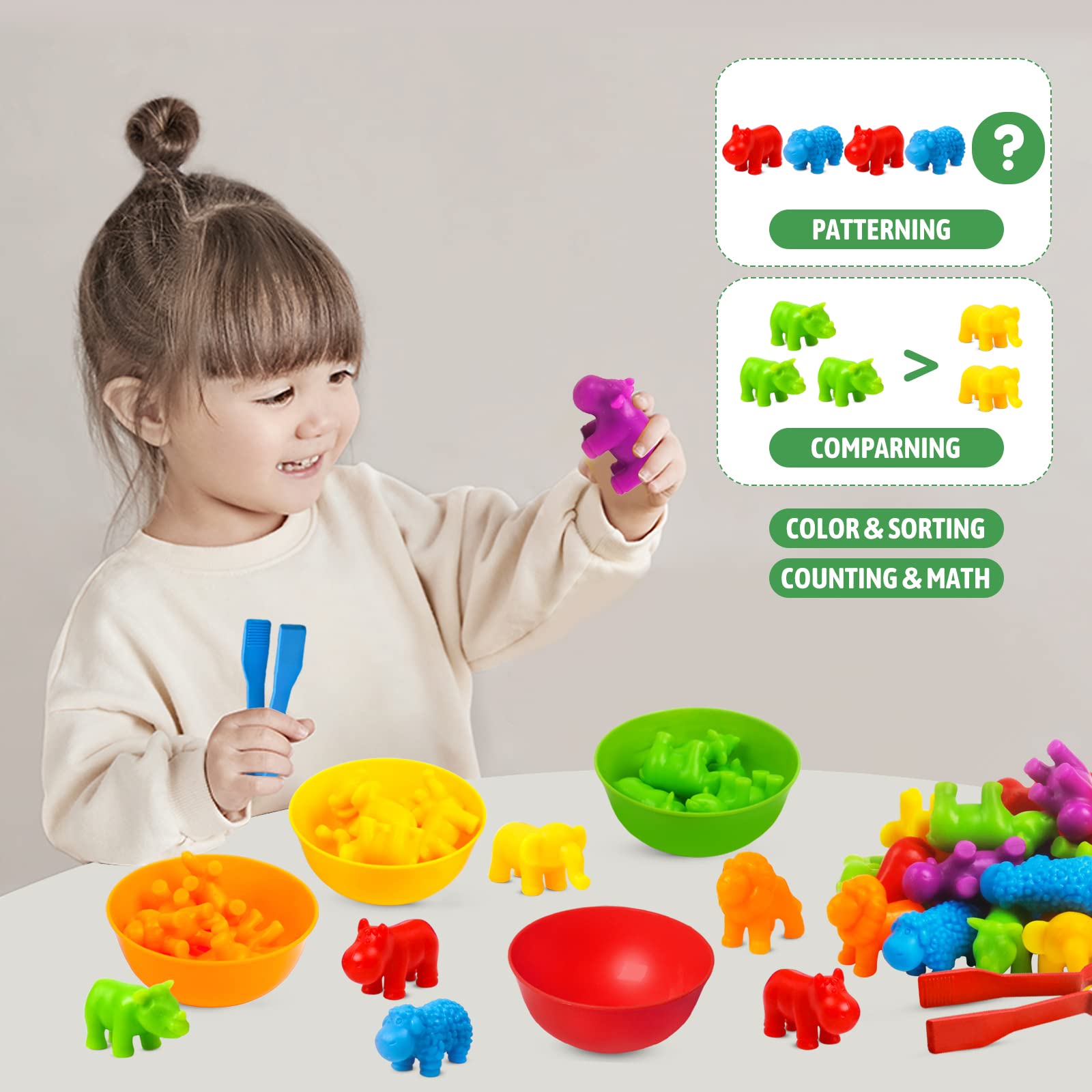 Mua RAEQKS Counting Sorting Toys Matching Stacking Toys with Bowls ...