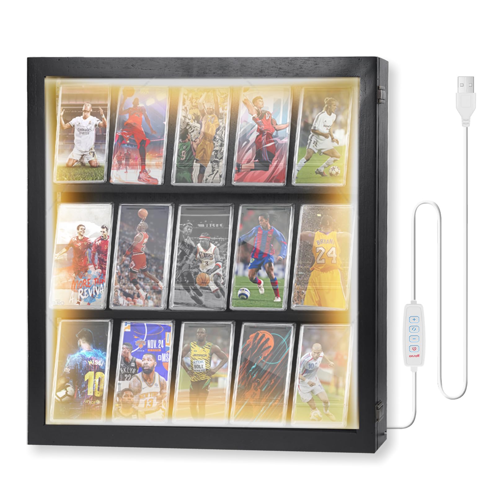 Sports Card Display Case With LED Light - PSA Graded, Football, Trading ...