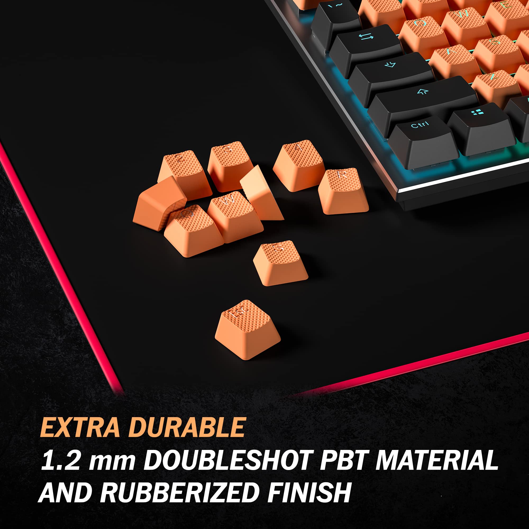 Mua HK Gaming Rubber Keycaps Set | Anti-Slip Texture | Doubleshot ...