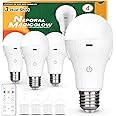 Neporal MagicGlow Rechargeable Light Bulbs with Remote, 3 Hue Shift ...