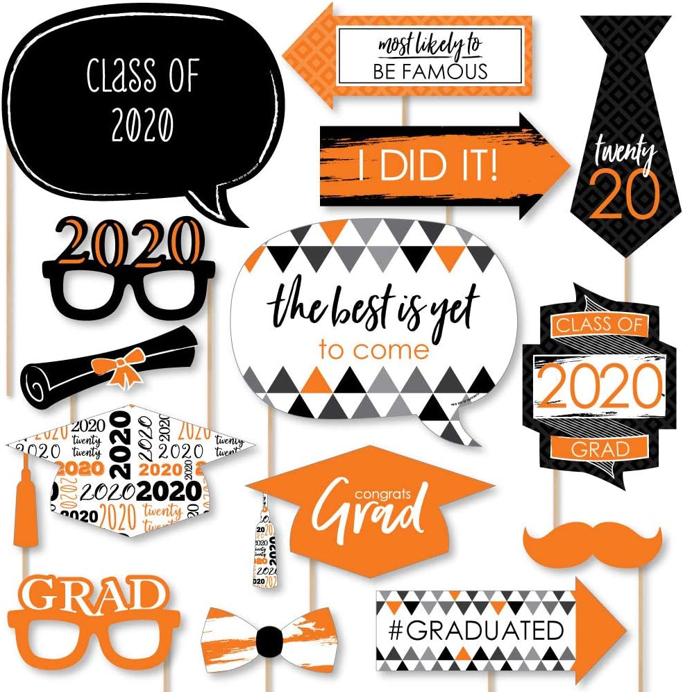 Amazon.com: Big Dot of Happiness Orange Grad - Best is Yet to Come ...