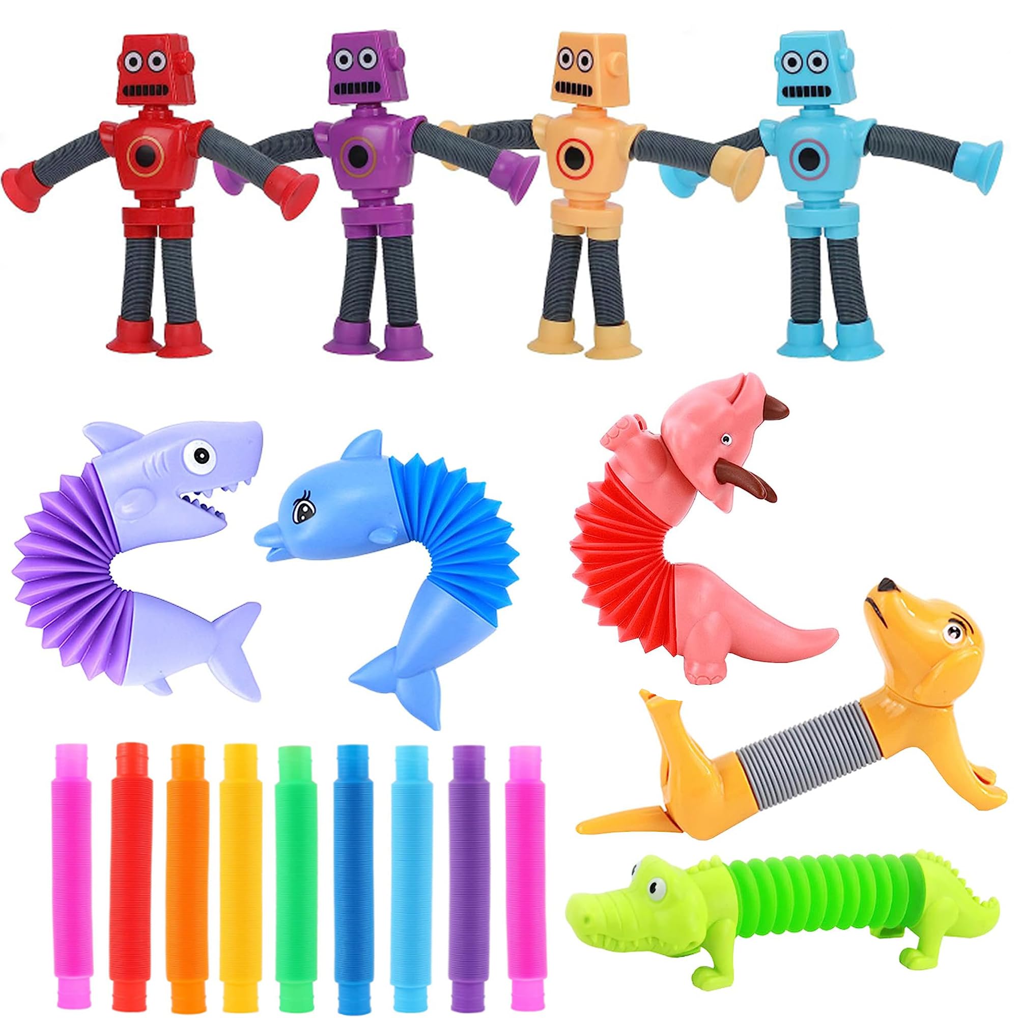 Mua Kryfa Telescopic Robot Suction Cup Toy, Pop Tube Animals for Kids 3 ...