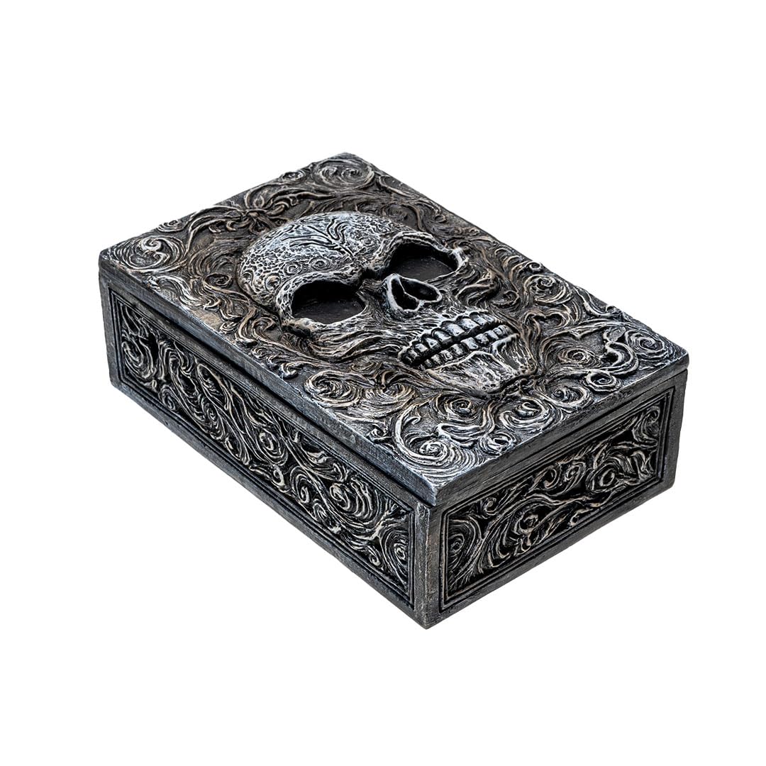 Pacific Giftware Skull Tarot Box - Embellished with Gothic Skull Design ...