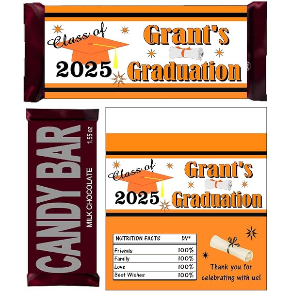 Graduation Printable Candy Bar Wrappers Graduation Candy Wrapper