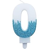 Amazon.com: Glitter Blue Number 6 Candle,Birthday Cake Candle Sparkly ...