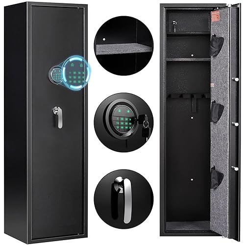 BONANO Rifle Gun Safe, Gun Safes for Shotguns and Rifles, Long Gun Safe ...