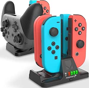 Amazon.com: Fosmon Joy Con and Pro Controller Charging Dock, 2-in-1 ...