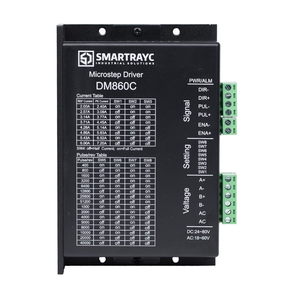 2-Phase Stepper Motor Driver DM860C 2.4-7.2A 24-80VDC 18-60VAC for CNC ...