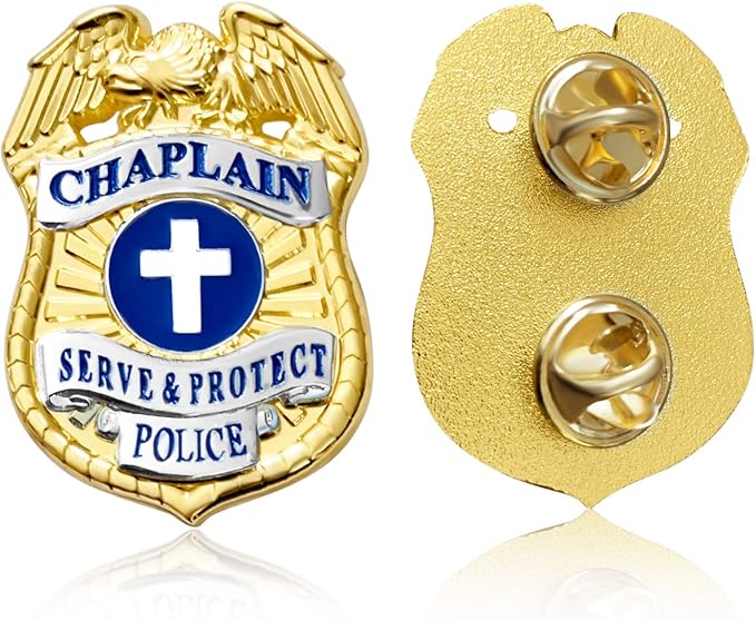 Amazon.com: Chaplain Lapel Pin Serve and Protect Police Uniform ...