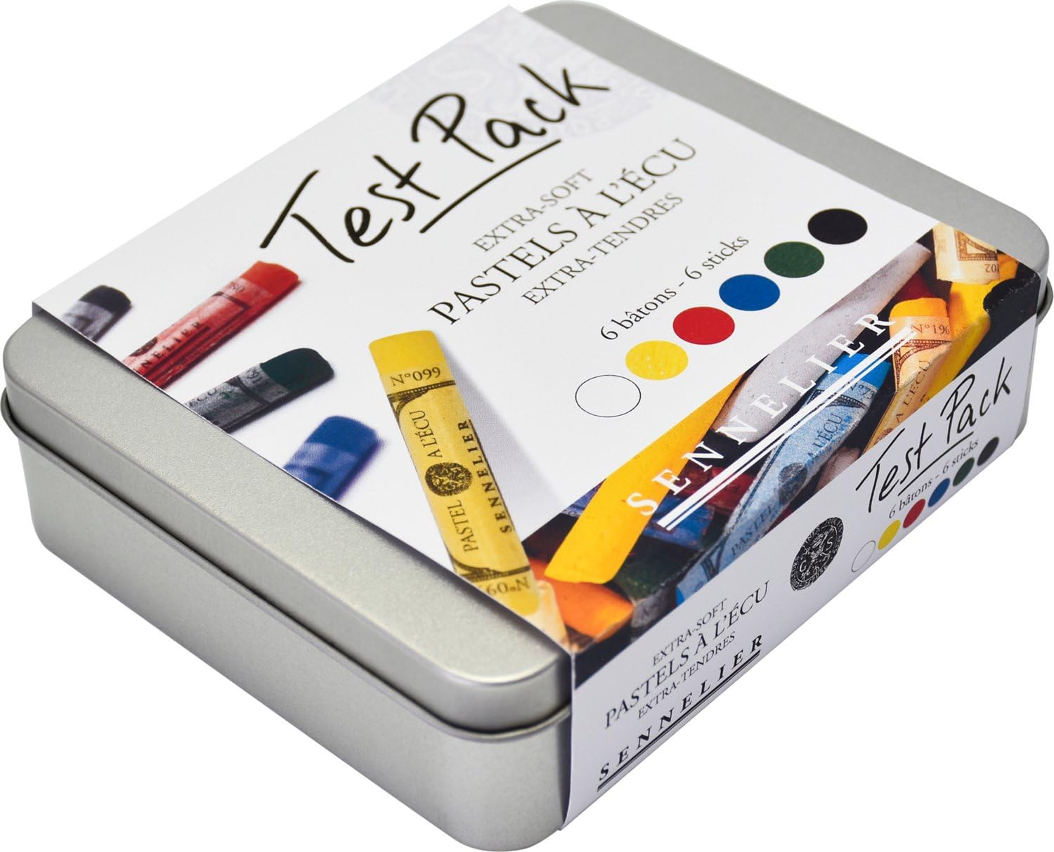 Sennelier Extra soft Pastel sticks 6 tin set Artists level Test Pack ...