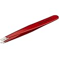 Amazon.com : Tweezerman Stainless Steel Slant Signature Red Tweezer ...