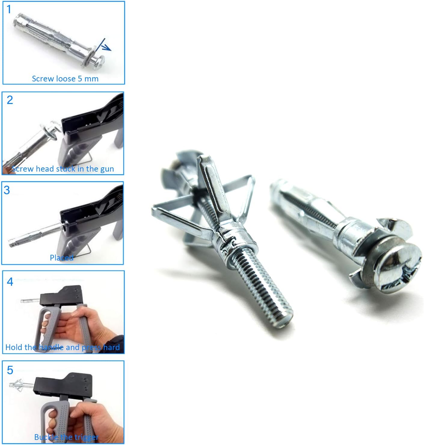 Aussel Heavy Duty Anchors Plugs, Plasterboard Fixing Plugs, Hollow Wall ...