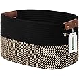 Amazon.com: ECDYQXVU Cotton Rope Basket , Storage Baskets with Handle ...