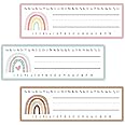 Amazon.com: 30 Name Tags Labels - Boho Rainbow Self Adhesive Name ...