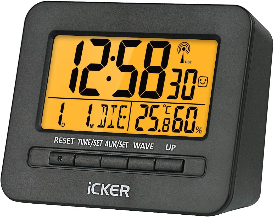 iCKER Funkwecker, Wecker Digital Funkuhr, Reisewecker: Amazon.de ...
