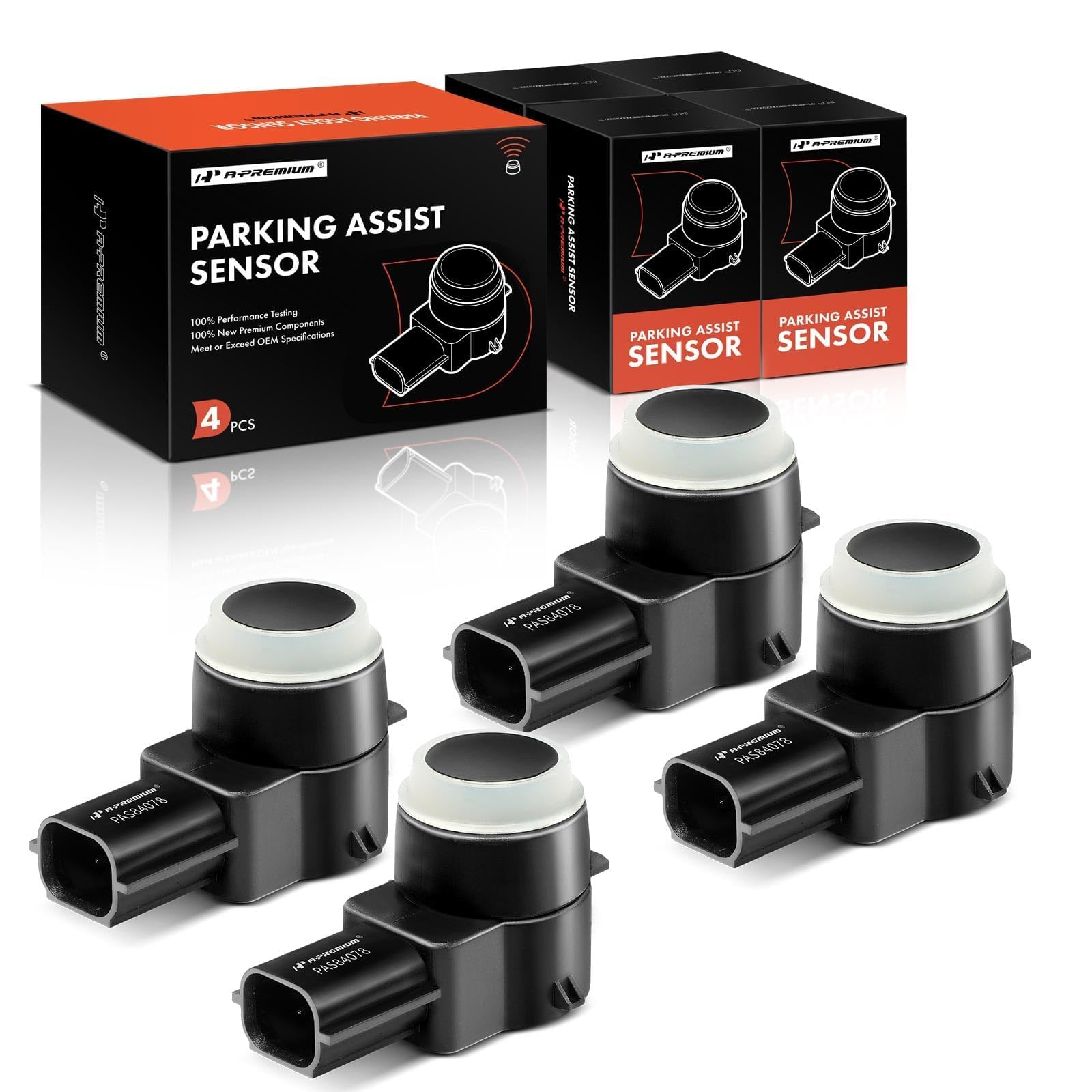 A-Premium 4-PC Reverse Backup Parking Aid Assist Sensor Compatible with ...