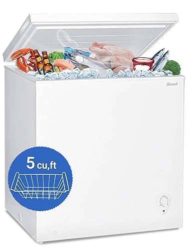 Smad 5.0 Cu Ft Chest Freezer with Removable Basket Free Standing ...