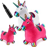 Amazon.com: 2 Pack Bouncy Hopper Bouncy Unicorn Horse Inflatable Ride ...
