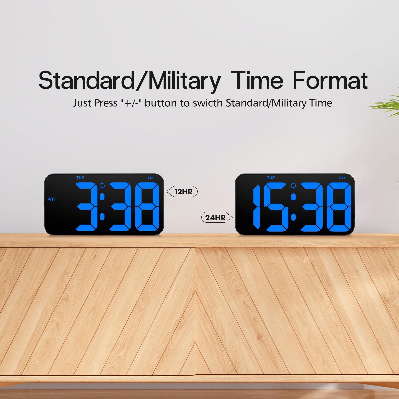 Mua Zgrmbo Digital Clock for Wall with Auto-Dimming, Week, Support ...