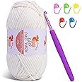 Amazon.com: Fedmut Yarn for Crocheting -200g Beginners Chunky Cotton ...
