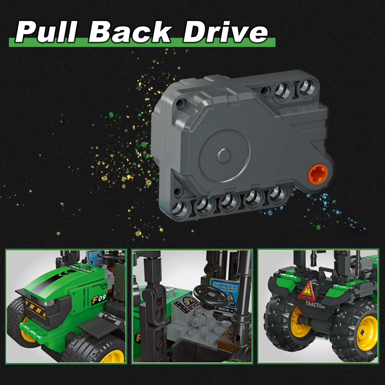 Mua Snlywan Farm Tractor Building Set for Kids,Pull Back Tractor Model ...