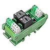 GUETNEU Relay Board, Relay Module 2 Channel 1 SPDT DIN Rail Mount 24V ...