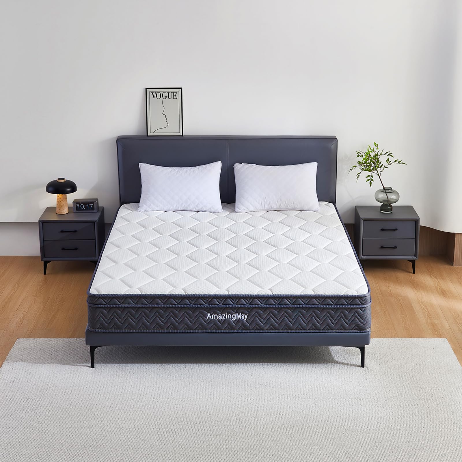 AmazingMay Full Size Mattress, 10 Inch Hybrid Mattress in a Box with ...