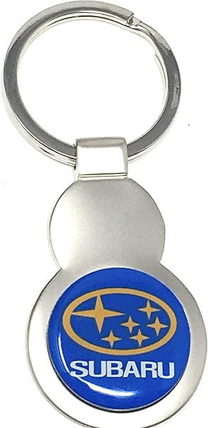 Amazon.com: Subaru Logo Silver Key Tag Keyring Key Chain Forester ...
