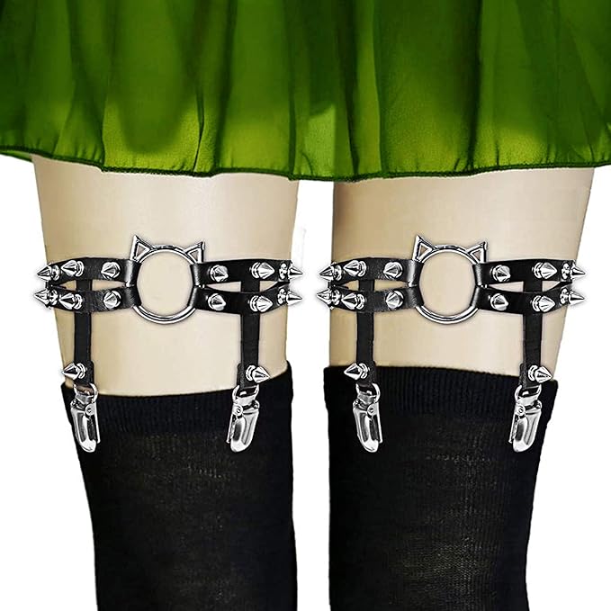 Amazon.com: 2pcs Adjustable Cat Leg Garter with Anti-Slip Clips ...