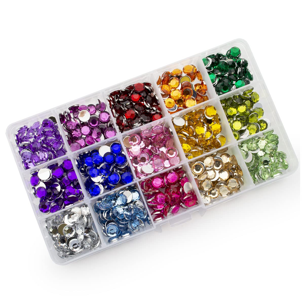Summer-Ray 8mm Assorted Color 750pcs Rhinestones in Storage Box Value ...