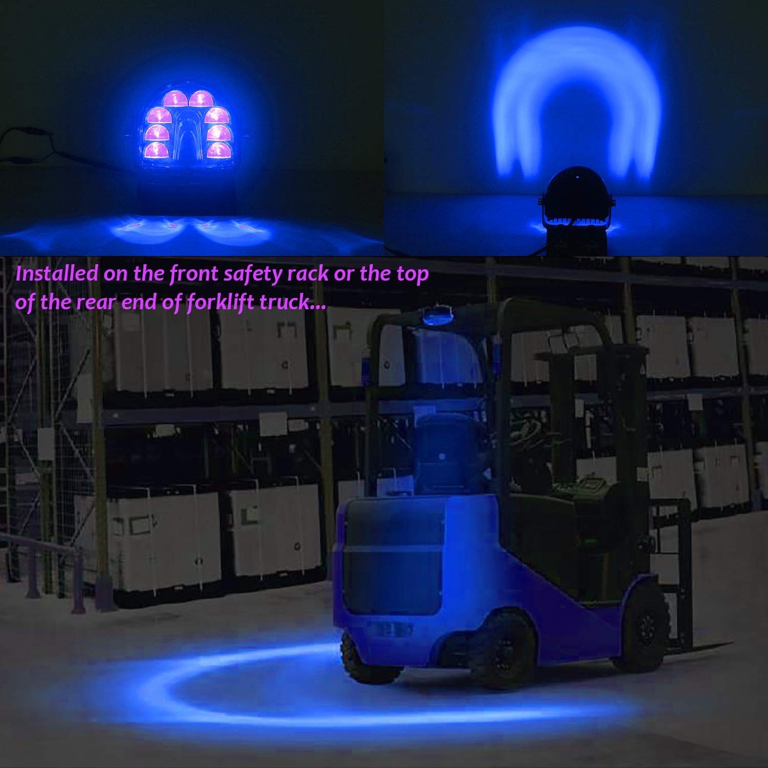 Mua ONERAY [4 Pack] Forklift Safety Light Blue Arc LED Warning Light ...