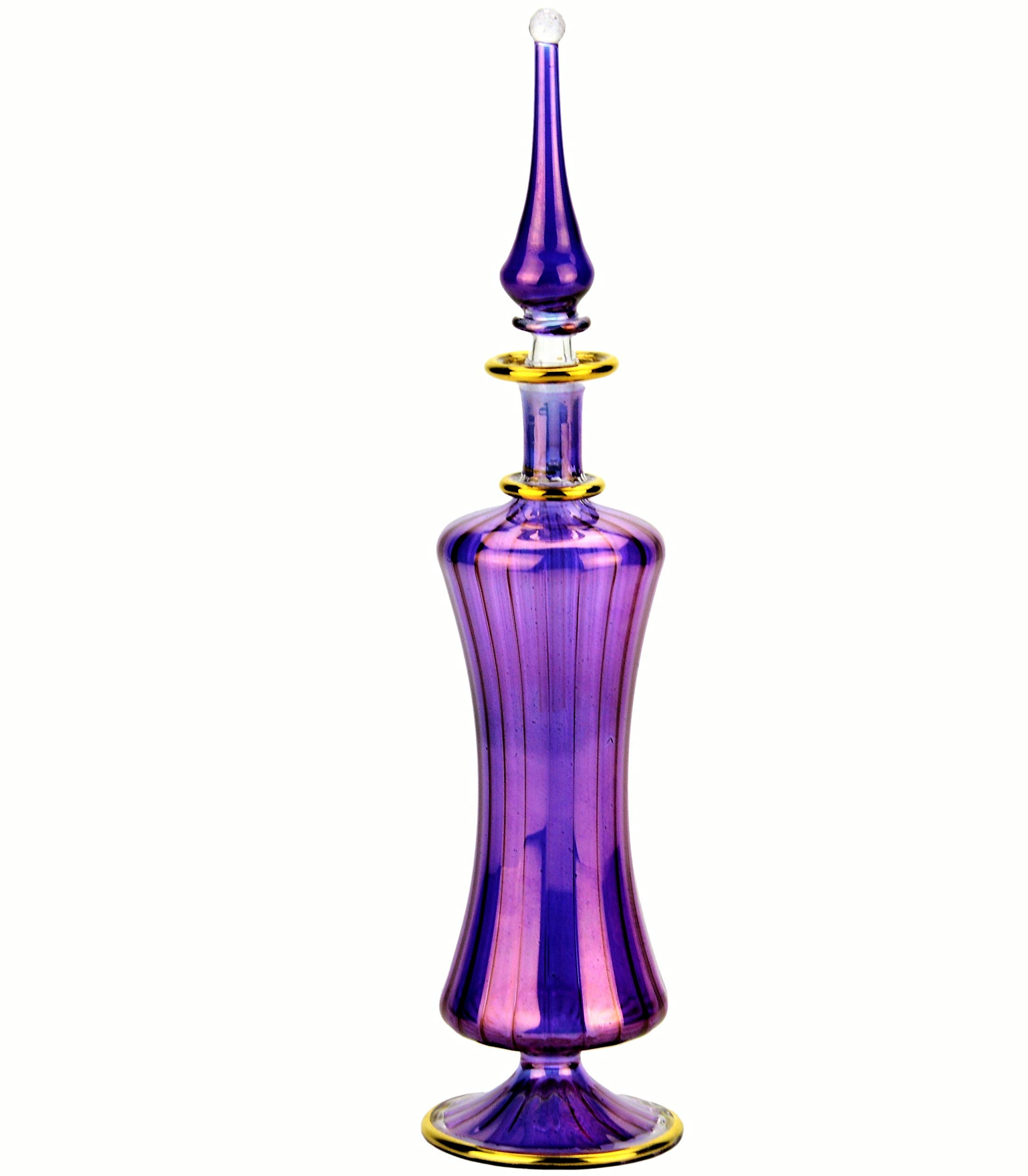 NileCart 9 in. Egyptian Perfume Bottle large size. Violet handmade in ...