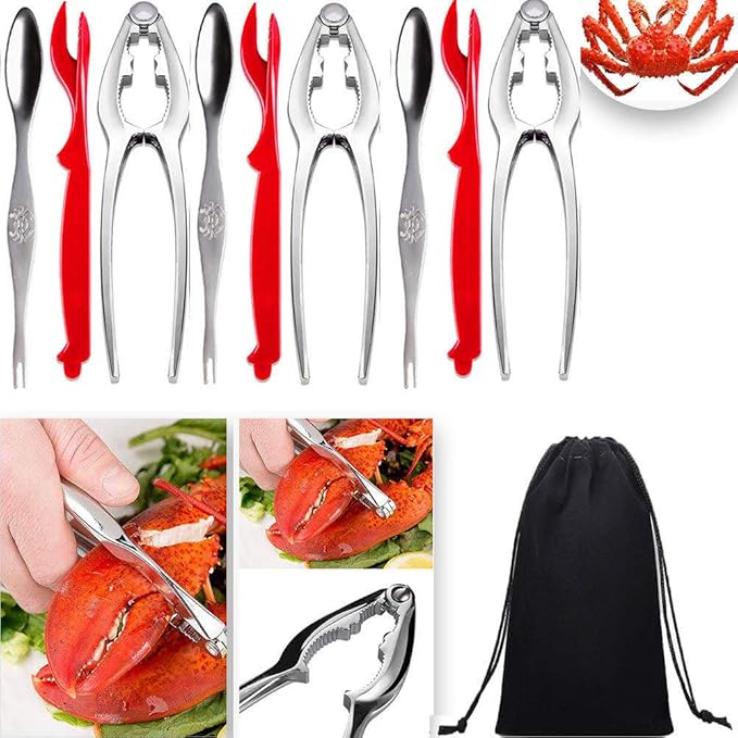 Amazon.com: Seafood Tools Set - Crab Leg Crackers and Tools - 3 Crab ...