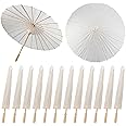 Amazon.com: SAYAYA 12 Pieces 33 Inches Large White Paper Umbrellas ...
