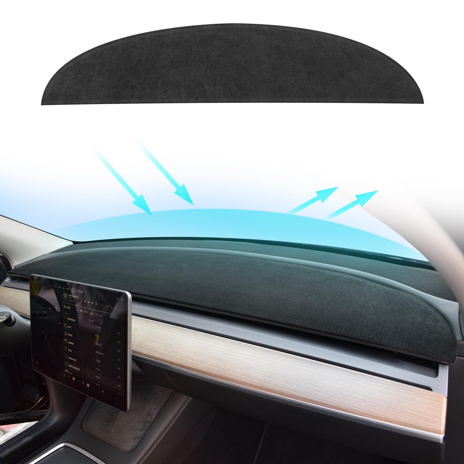 Mua MASHA Dashboard Cover for Tesla Model 3/Y, Flannel Dashboard Pad ...