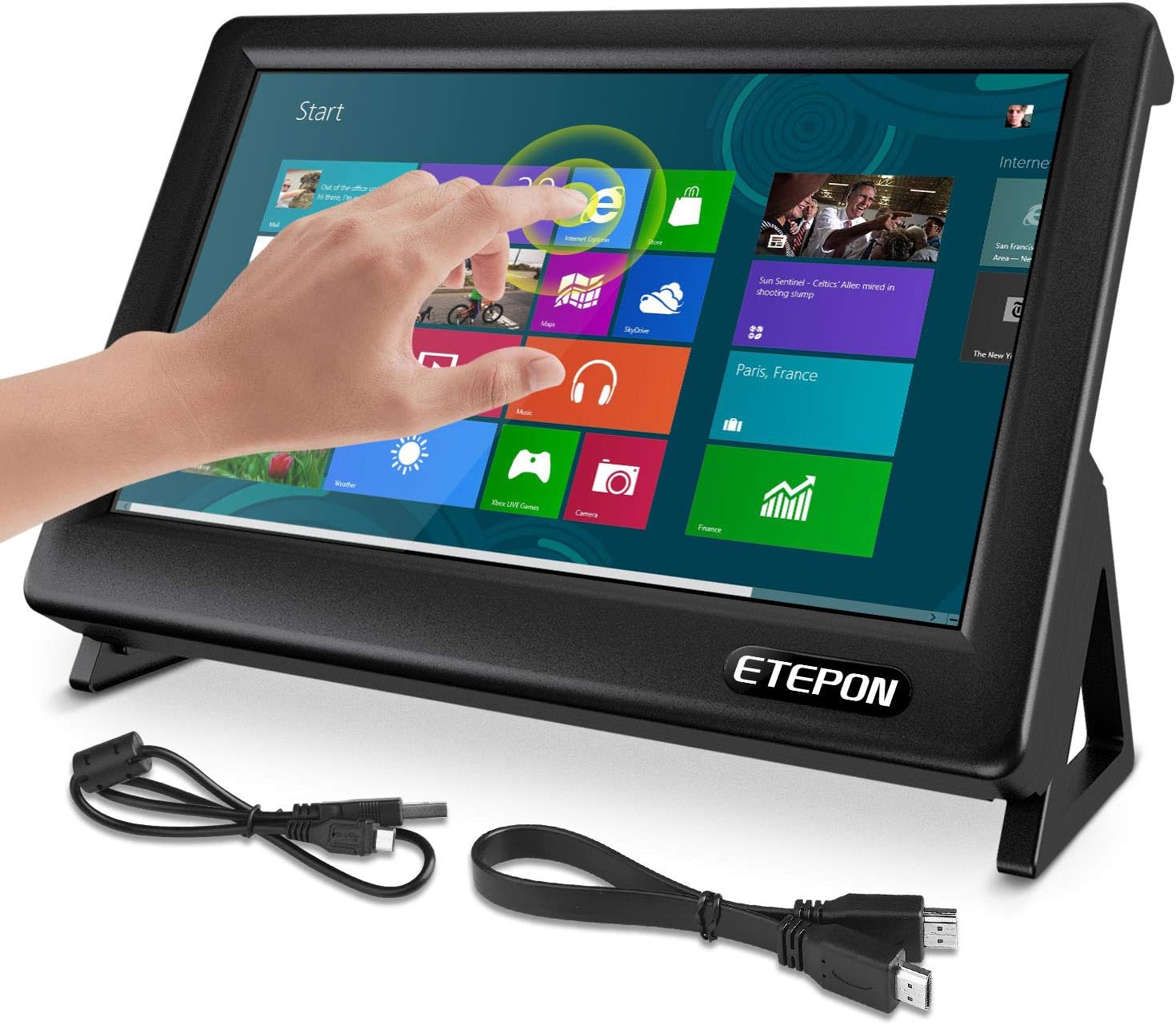 ETEPON 7 inch monitor for Raspberry Pi 4B, capacitive portable ...
