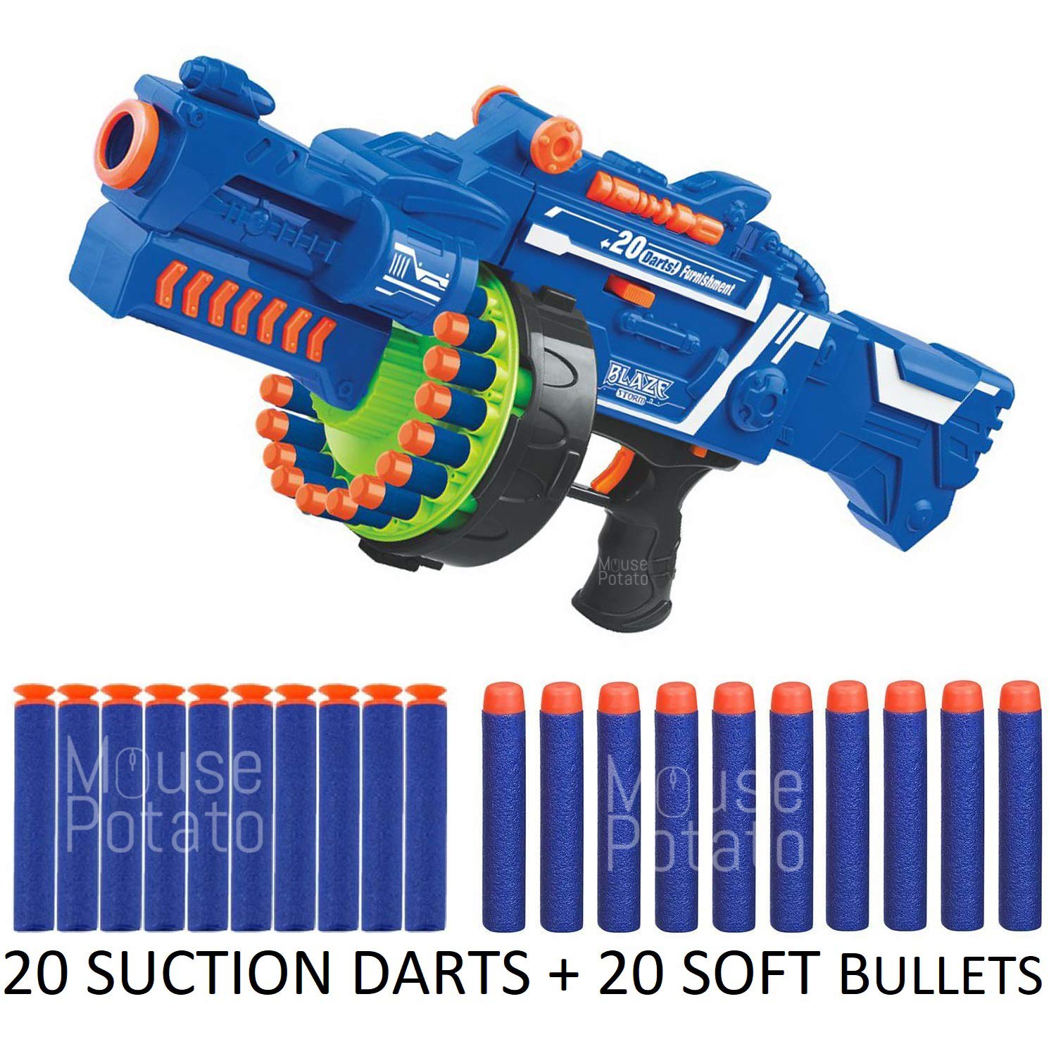 Buy UJIE® Battery Operated Blaze Storm Soft Bullet Gun with Foam ...