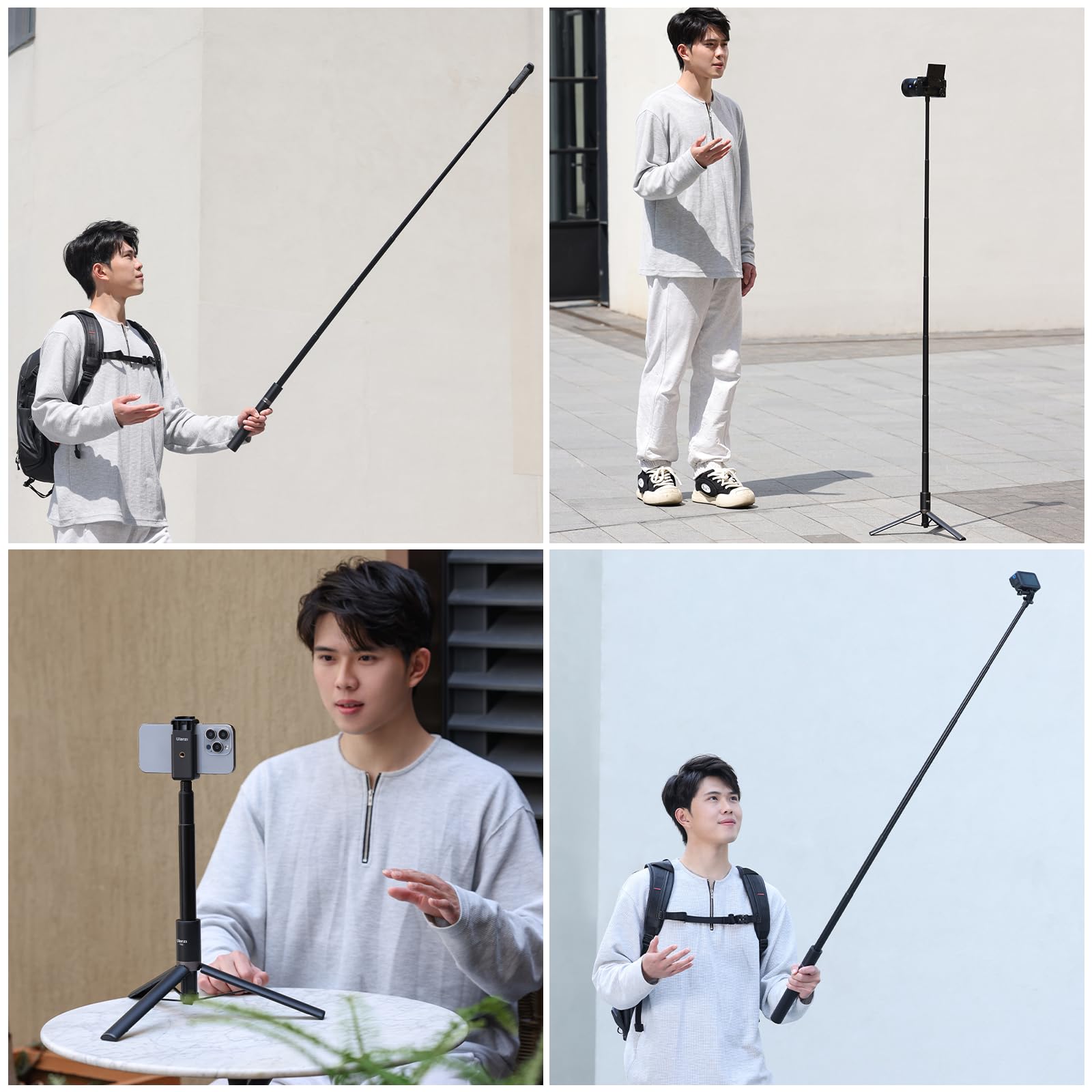 Mua ULANZI 59in Invisible Selfie Stick Tripod TT52 Extendable Pole ...