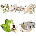 Amazon.com: ORBRIUM 68 Pcs Fantasy Kingdom Adventure Wooden Railway ...