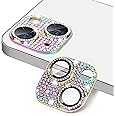 Amazon.com: Hsefo for iPhone 13 & iPhone 13 Mini Camera Lens Protector, Bling 3D Rhinestone ...