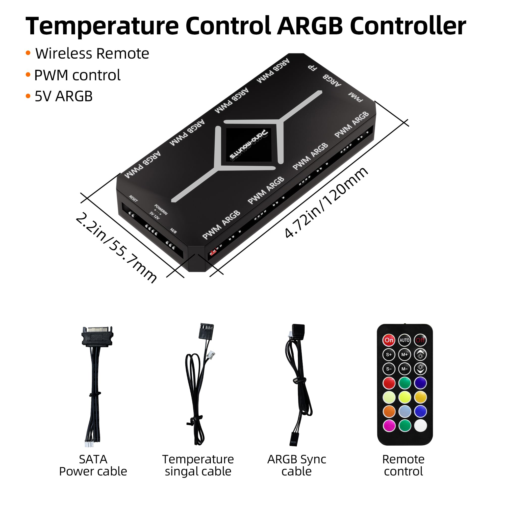 Mua PWM & ARGB Fan Hub Controller - 9 Ports Magnetic PC Case Fan ...