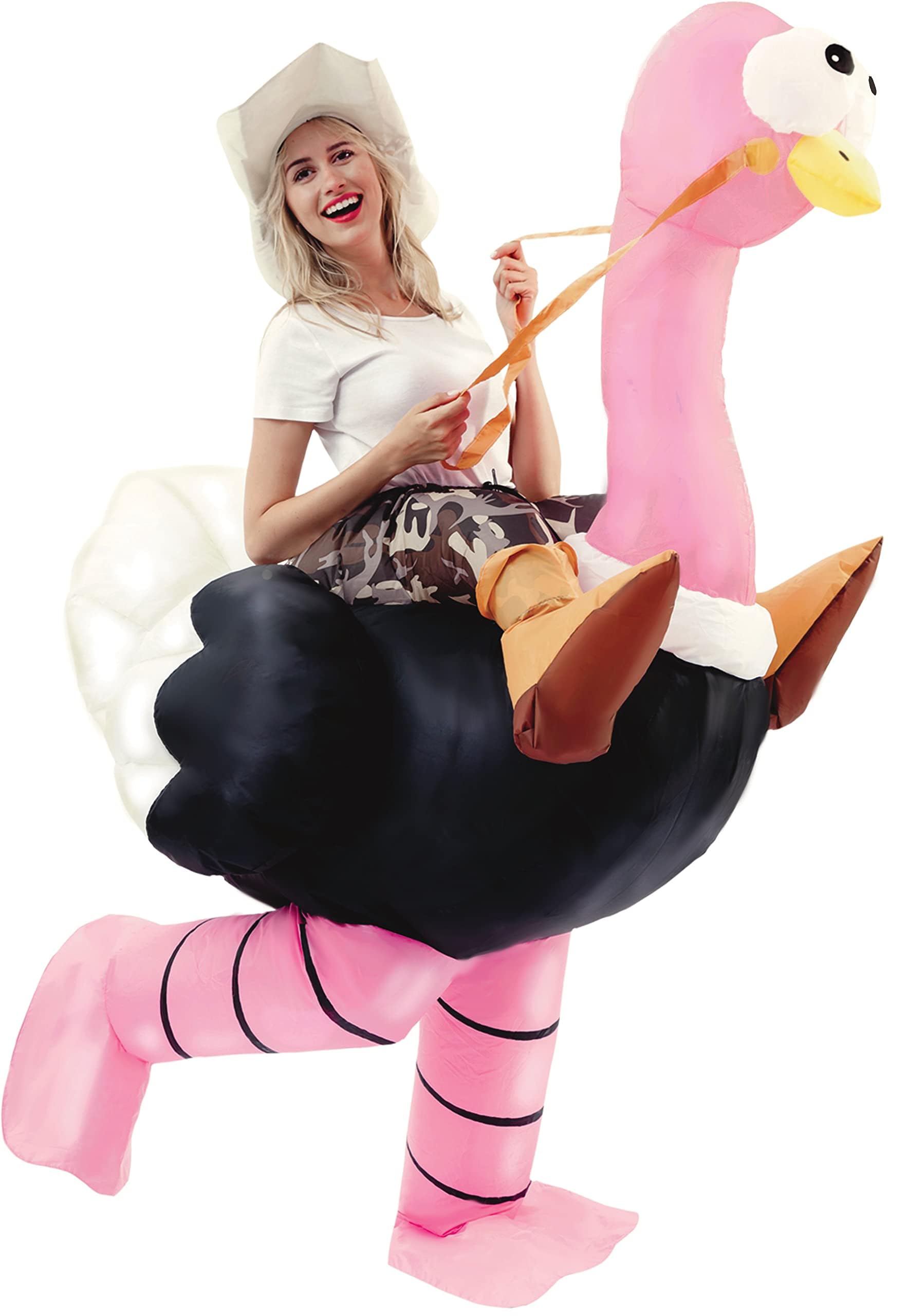 Spooktacular Creations Inflatable Costume Riding an Ostrich Air Blow-up ...