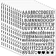 Amazon.com: 15 Sheet Small Letter Stickers - 1/2 Inch Black Vinyl Self ...