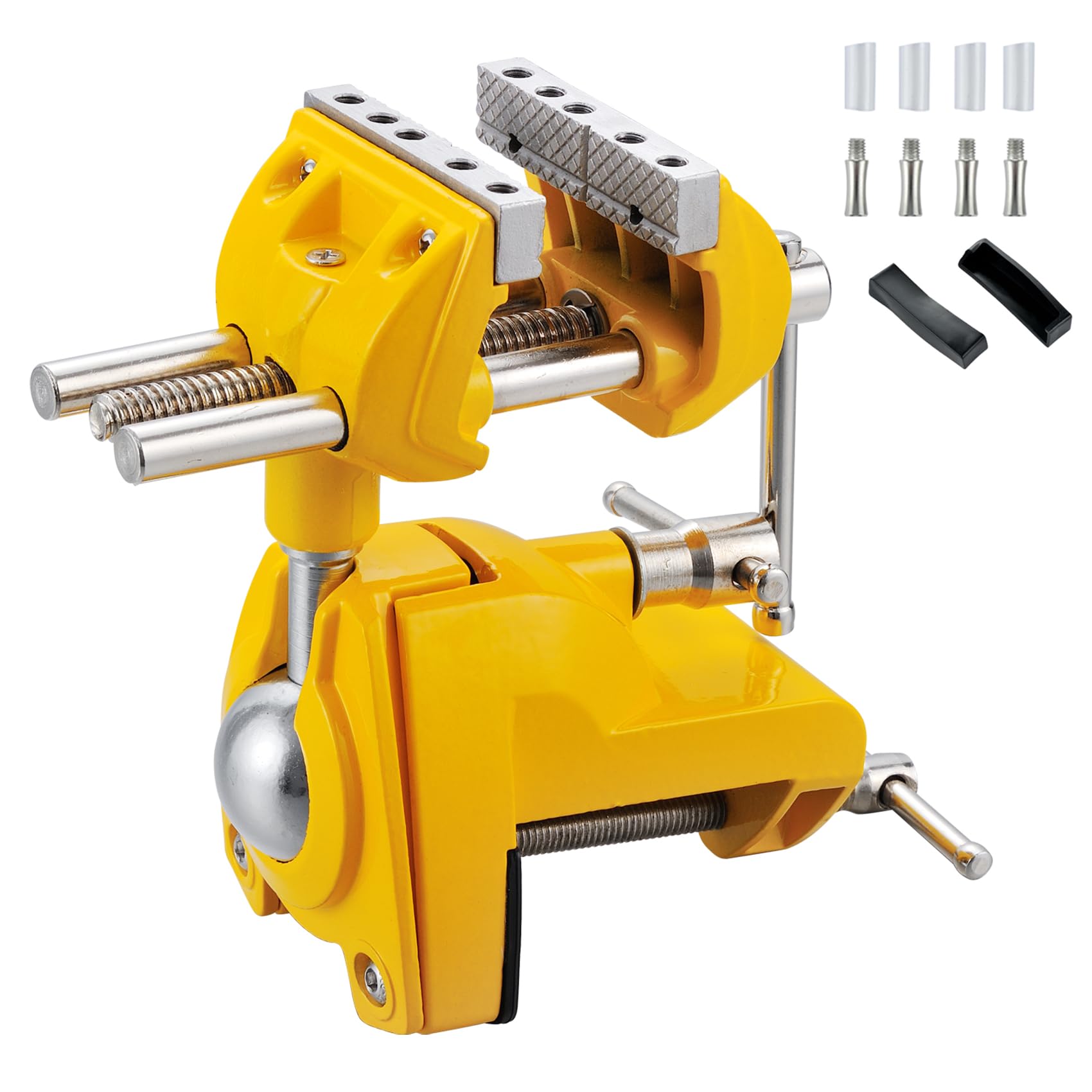 MAXMAN Bench Vise 3 Inch, Heavy Duty Home Bench Clamp with 360° Swivel ...